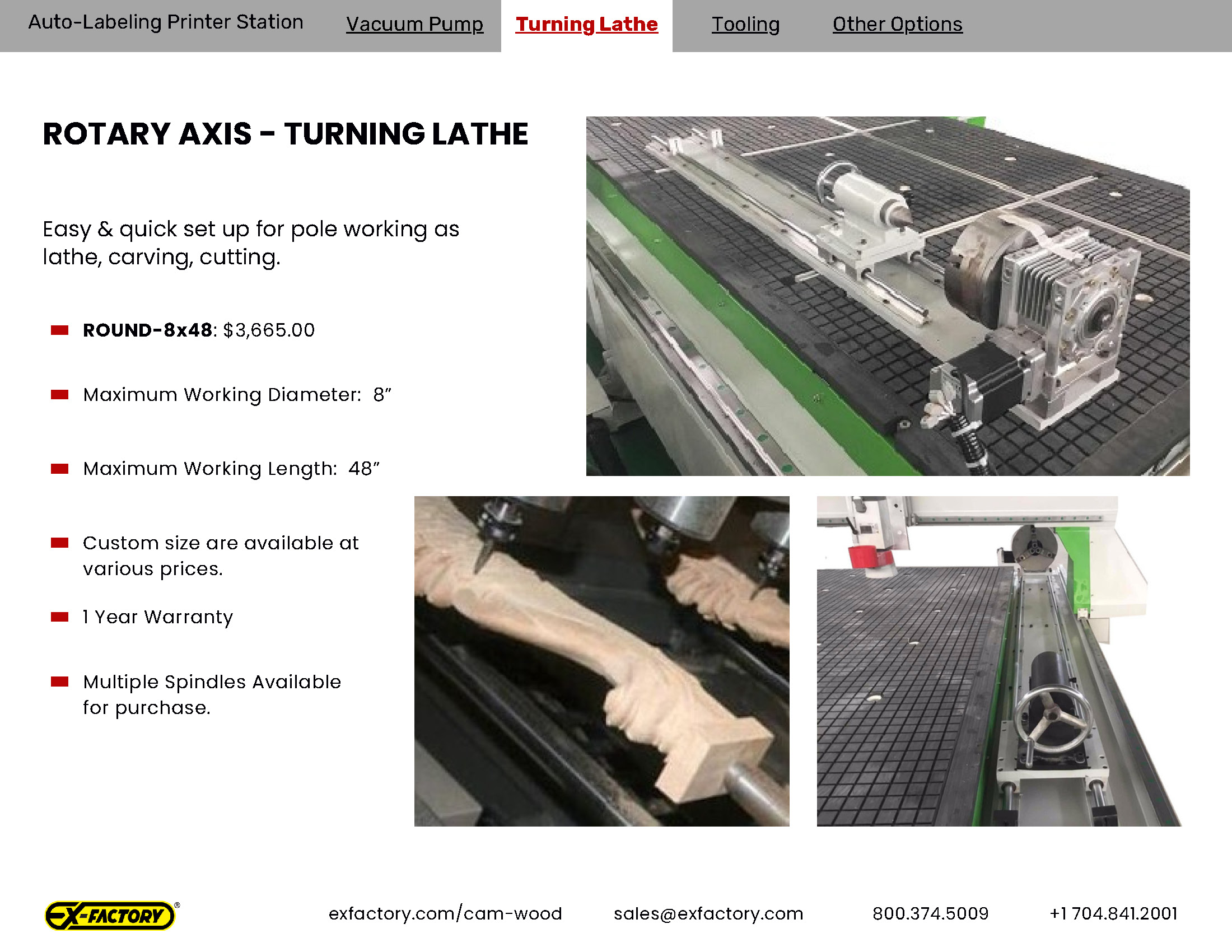 CAM-WOOD CNC Options