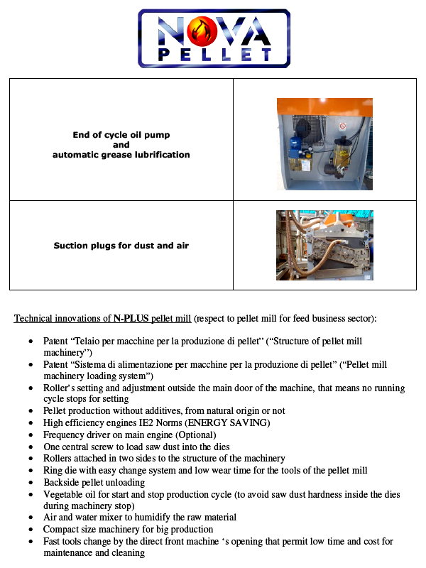 Literature NOVA PELLET N-PLUS PLANT