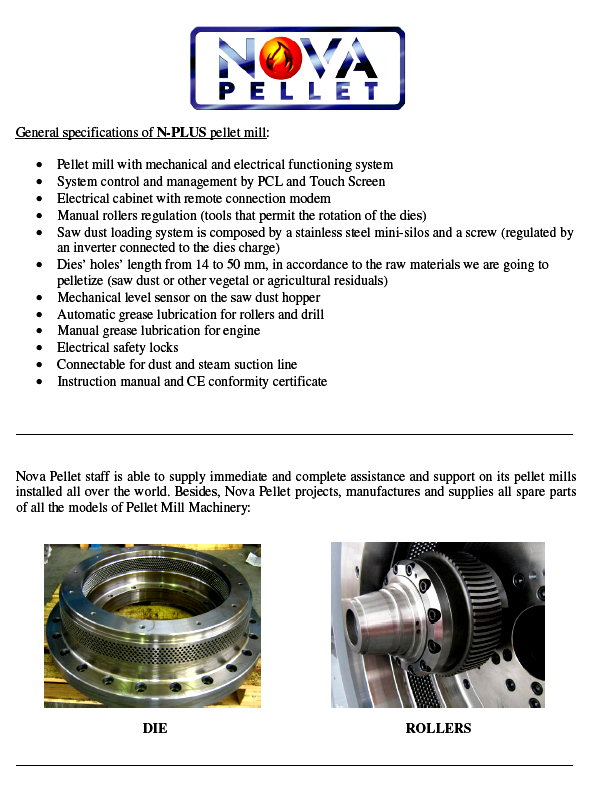 Literature NOVA PELLET N-PLUS PLANT